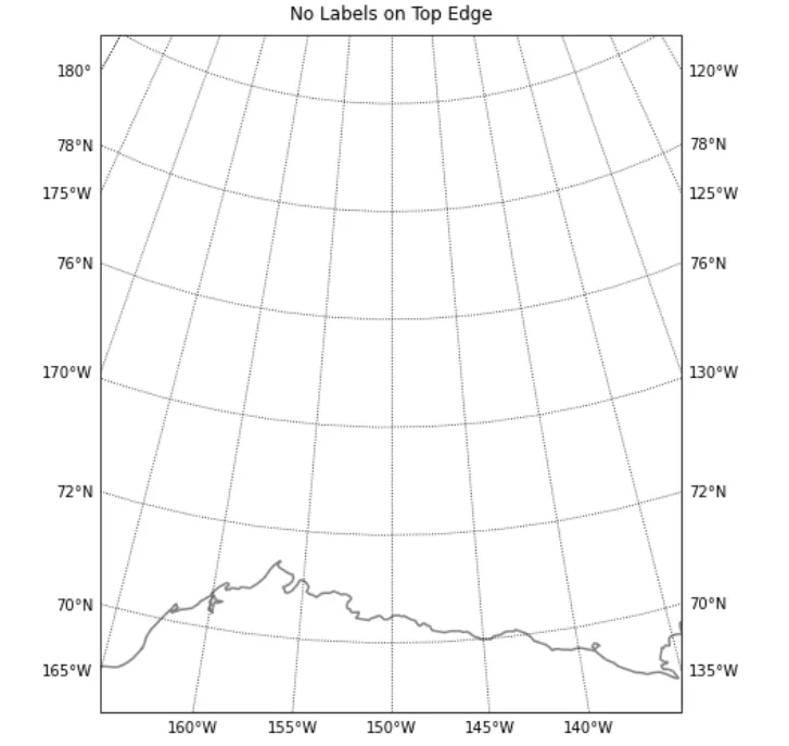 在Cartopy中指定经纬度标签位置（去除某些边缘）。 python-3.x label gridlines - Dev59
