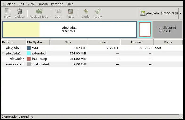 为什么我无法使用gParted来增加sda1的大小？ partitioning - Dev59