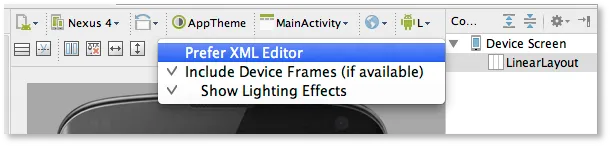 Android-Studio显示XML代码而非设计界面 intellij-idea - Dev59