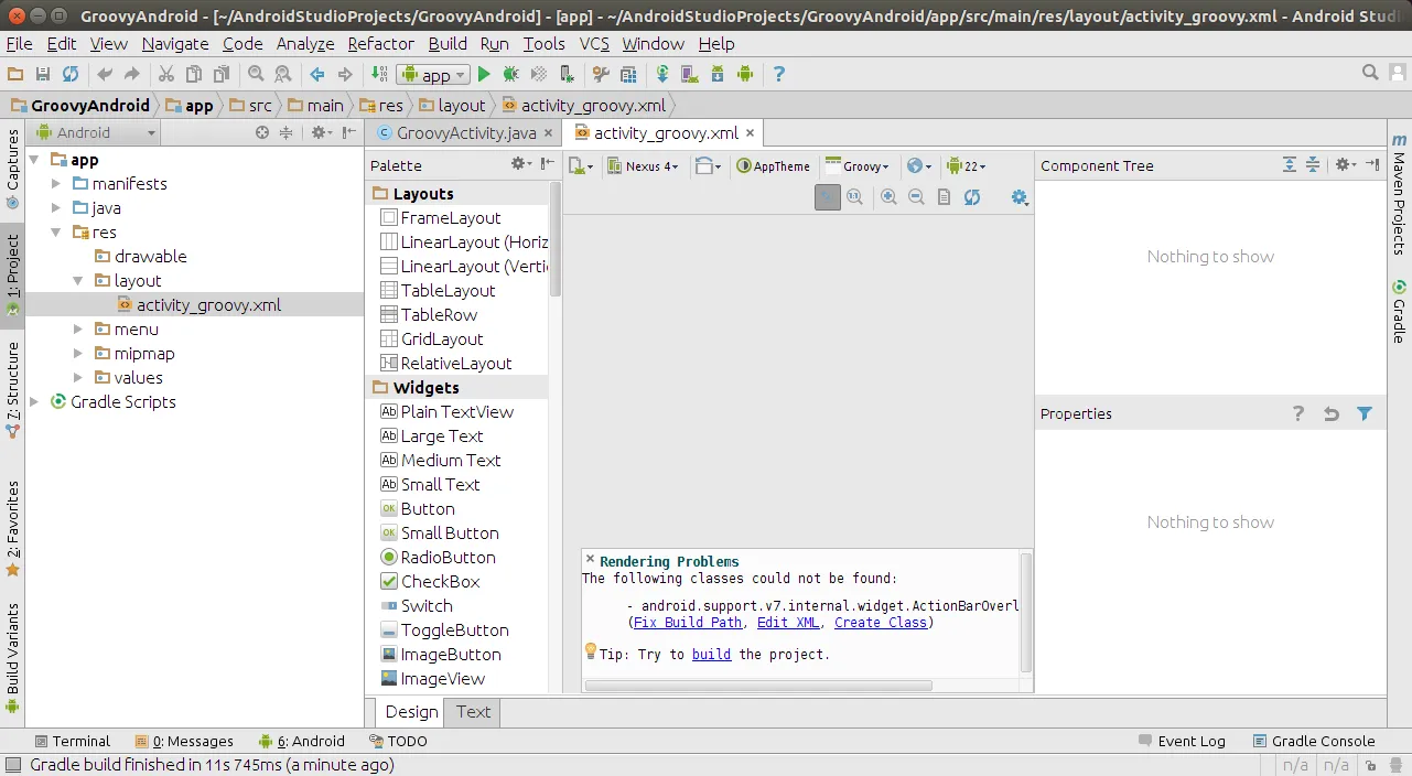 从零开始如何设置Android Studio项目以允许我使用Groovy android-studio - Dev59