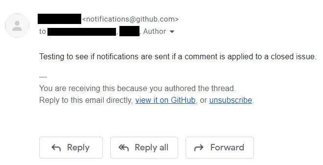 如果在 GitHub 上一个已关闭的 issue 中有人新增评论，那么仓库所有者会收到通知吗？ github-issues - Dev59