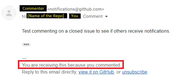 如果在 GitHub 上一个已关闭的 issue 中有人新增评论，那么仓库所有者会收到通知吗？ github-issues - Dev59