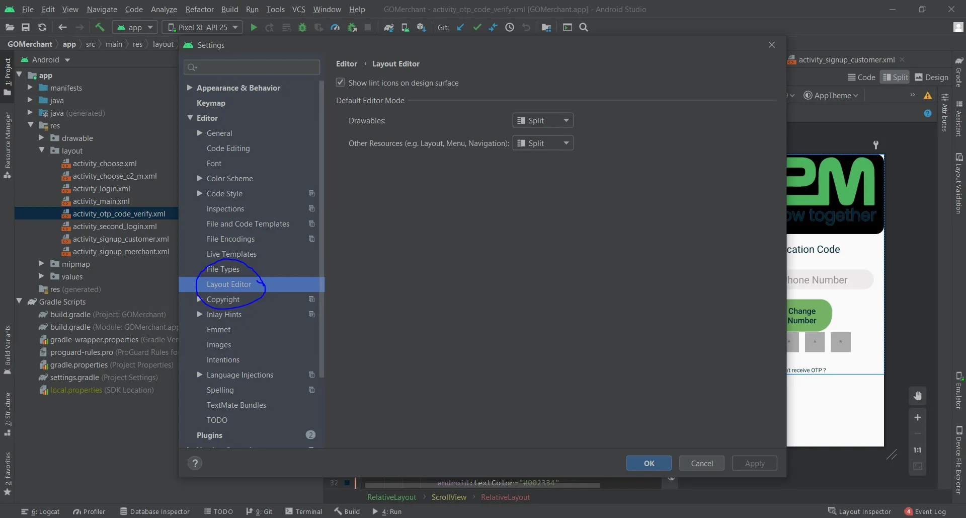 Android-Studio显示XML代码而非设计界面 intellij-idea - Dev59
