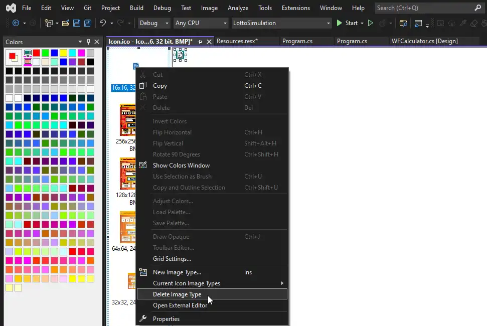 如何在Visual Studio中编辑图标 icons visual-studio image-editing - Dev59