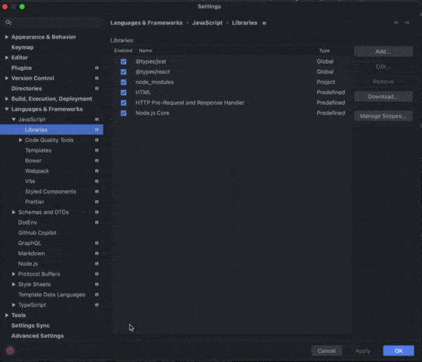 在使用Webstorm的导航弹出窗口时忽略node_modules - Dev59