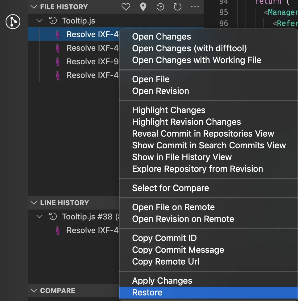 在VS Code中有一种方法可以回滚到之前的提交吗？ git visual-studio-code - Dev59