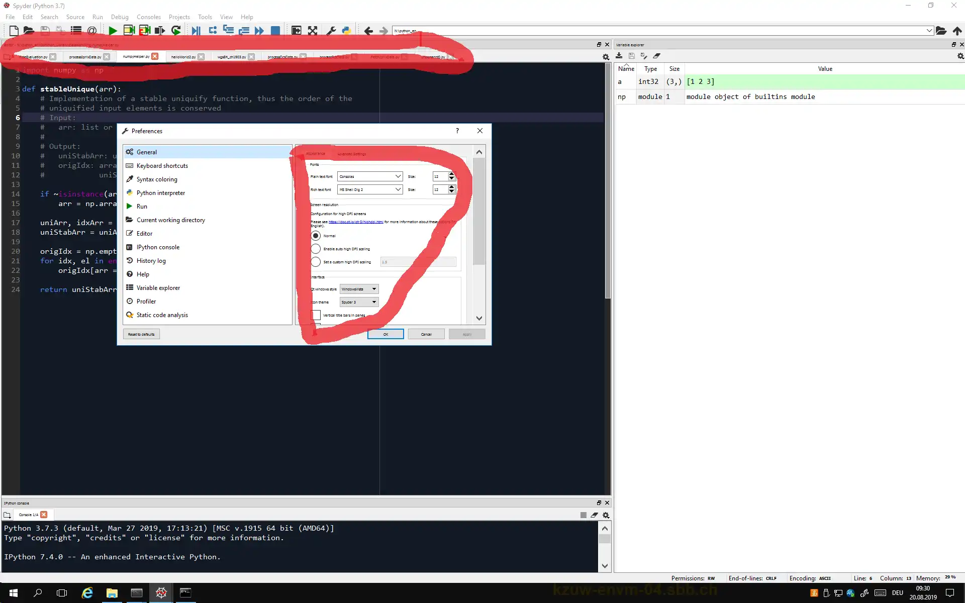除了编辑器代码之外，控制Spyder Python IDE上的字体大小。 anaconda - Dev59