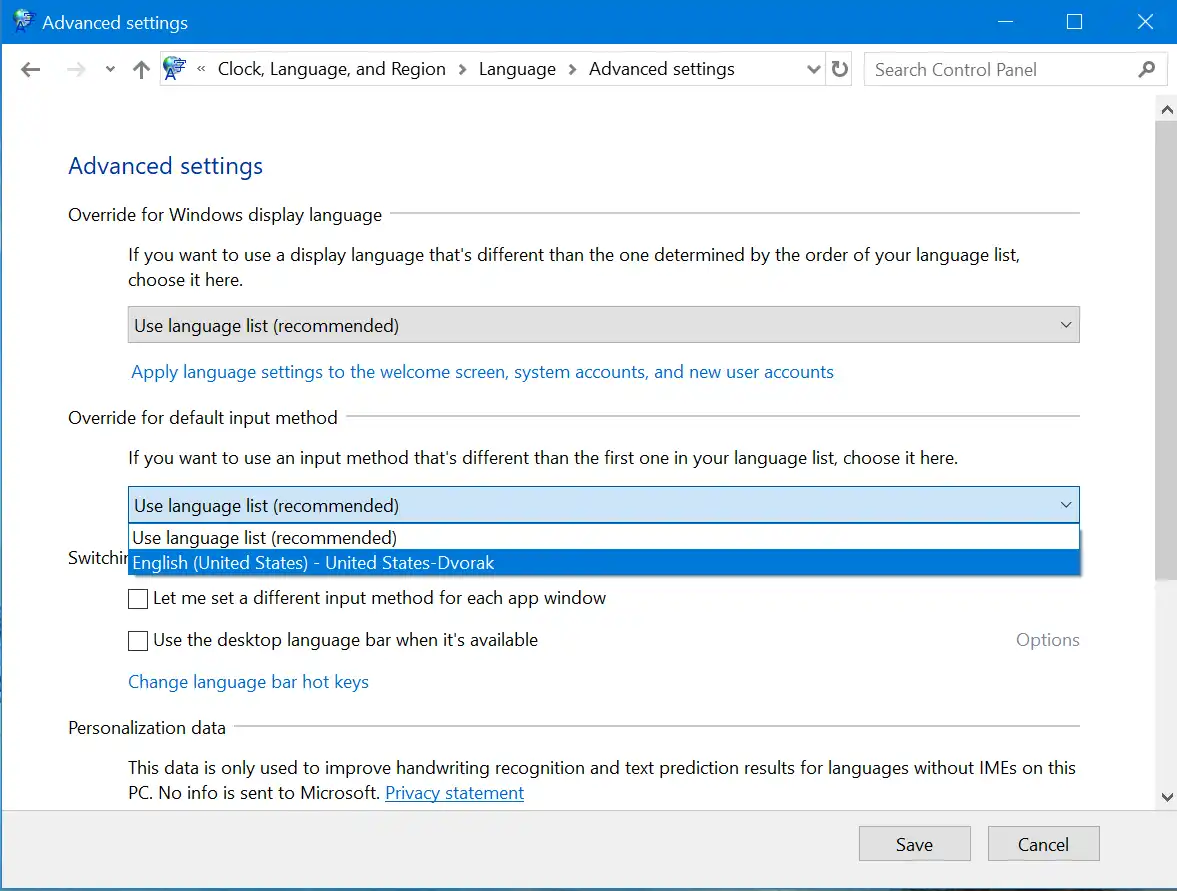 如何防止 Windows 10 自动添加键盘布局（例如美国键盘）。 windows-10 keyboard language input ...