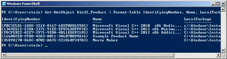 如何查找已安装的MSI安装程序的产品GUID？ powershell wix windows-installer installation ...