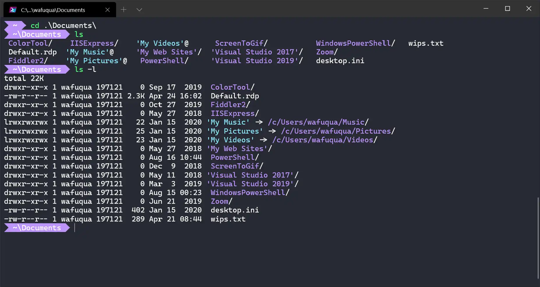如何在Powershell中生成类似Linux的`ls`输出？ windows - Dev59
