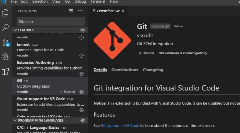 在VS Code中缺少Git - 没有源代码控制提供程序 visual-studio-code - Dev59