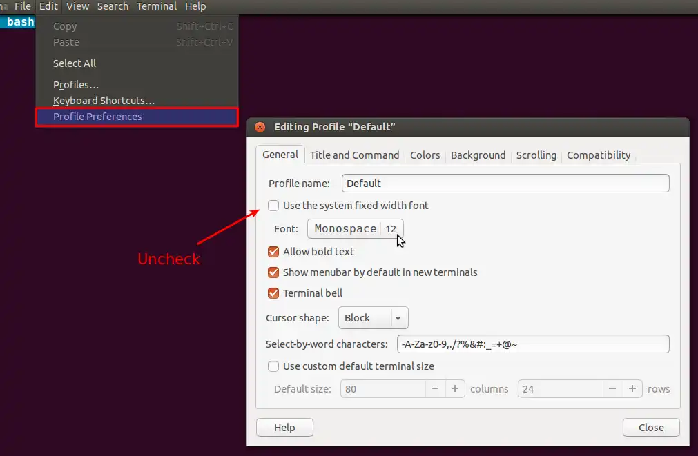 如何更改各种终端仿真器的字体？ command-line fonts customization - Dev59