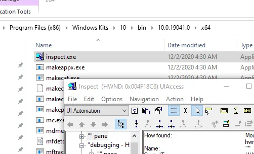 如何在Windows 10上安装Inspect工具？ debugging windows-10 - Dev59