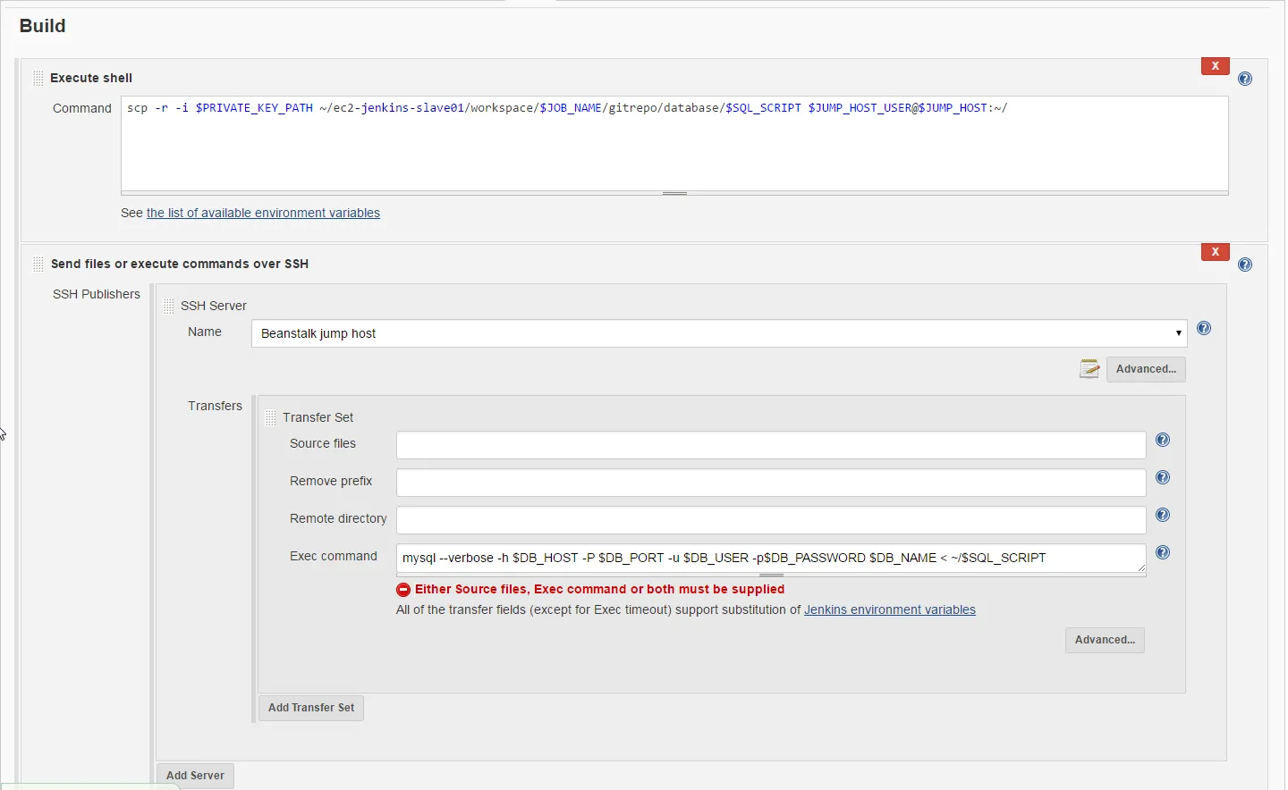 在Jenkins中使用“发布到SSH插件”传输0个文件 - Dev59