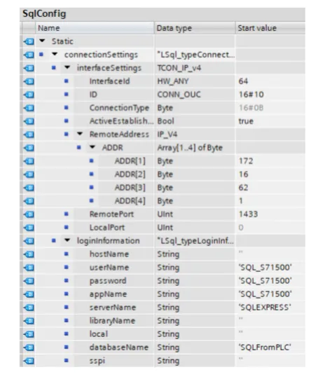 将PLC Siemens S7-1500连接到SQL Server数据库 c# sql-server tia-portal - Dev59