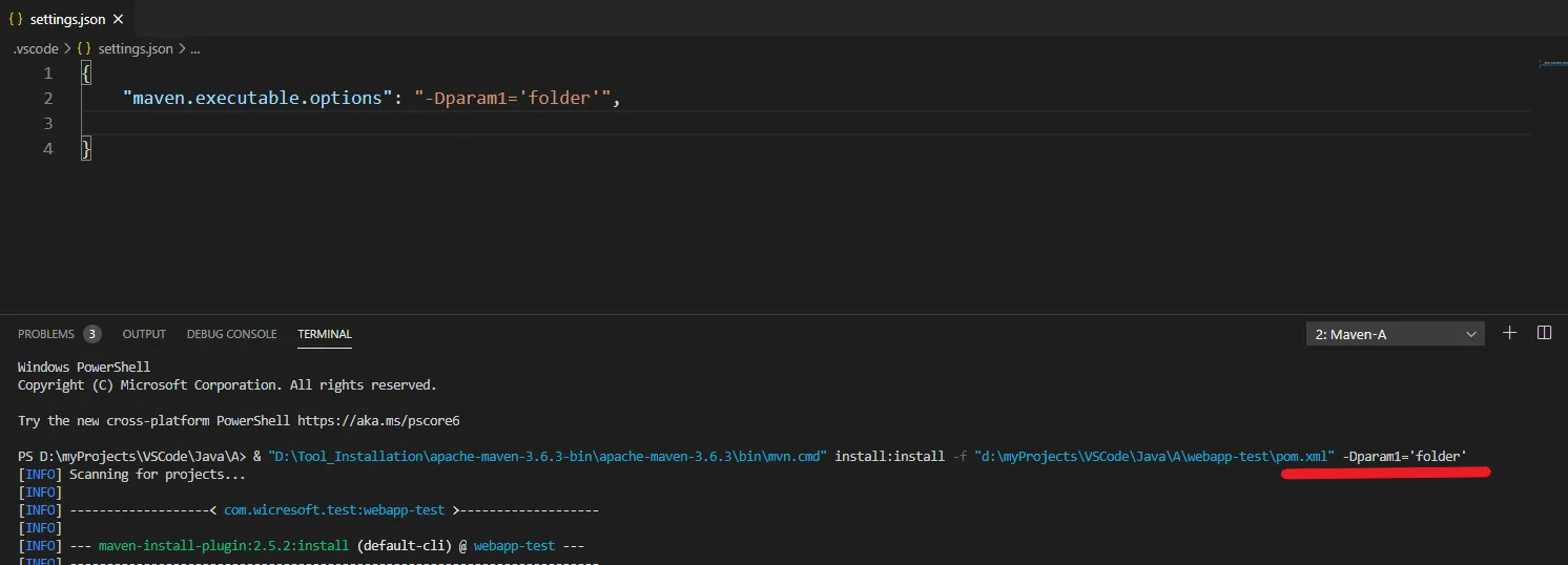 如何配置VSCode以带参数运行Java MAVEN应用程序？ visual-studio-code maven-2 maven-3 - Dev59