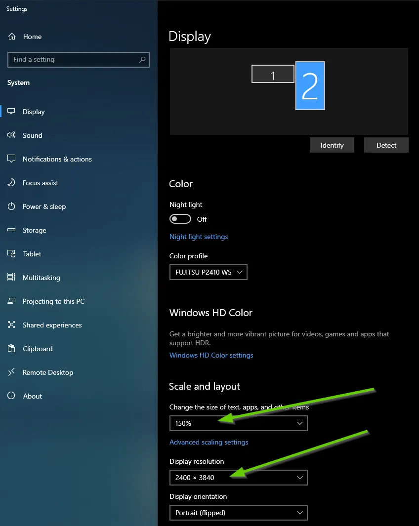 在Windows 10上，缩放小于100%。 display resolution - Dev59