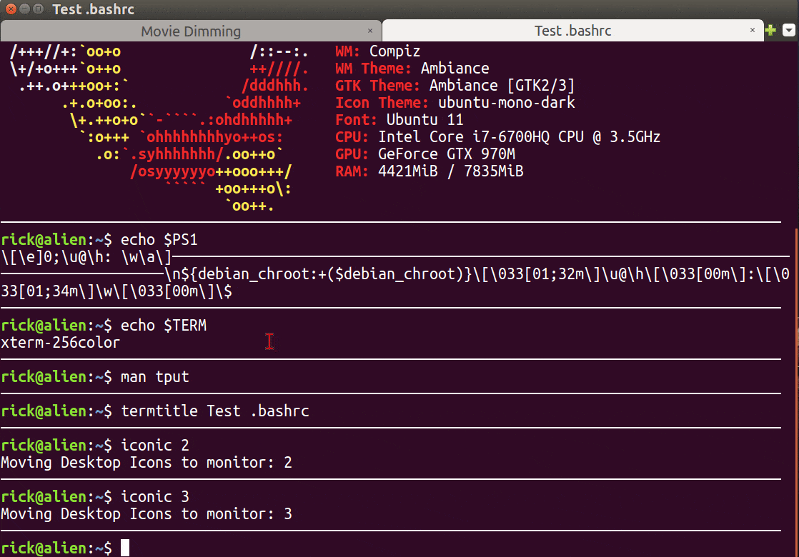 如何在终端中显示一个运行的时钟，以便在命令提示符之前。 command-line gnome-terminal - Dev59