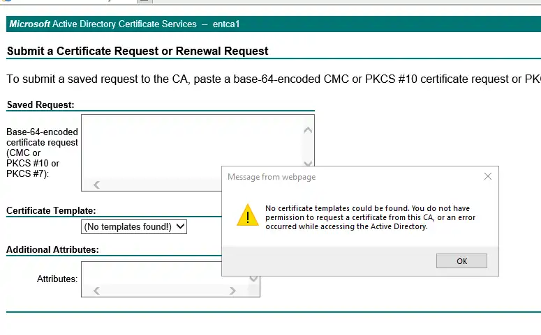 Windows 2019服务器上的证书服务中没有证书模板。 certificate-authority windows-server-2019 ...