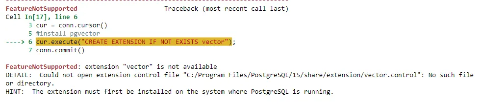 无法在Windows上安装PostgreSQL的pgvector扩展。 nmake vector-database - Dev59