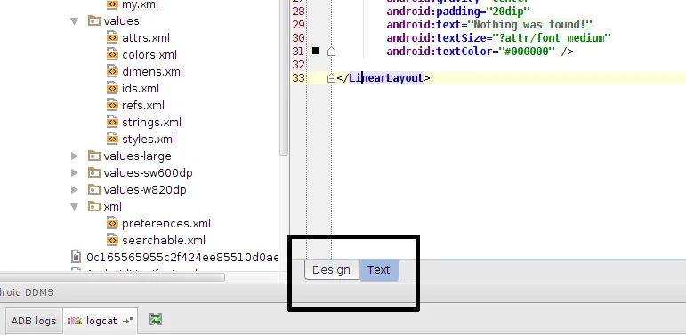Android-Studio显示XML代码而非设计界面 intellij-idea - Dev59