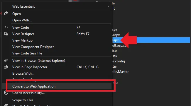 如何在VS 2013中重新生成aspx.designer.cs文件 c# asp.net visual-studio-2013 windows ...