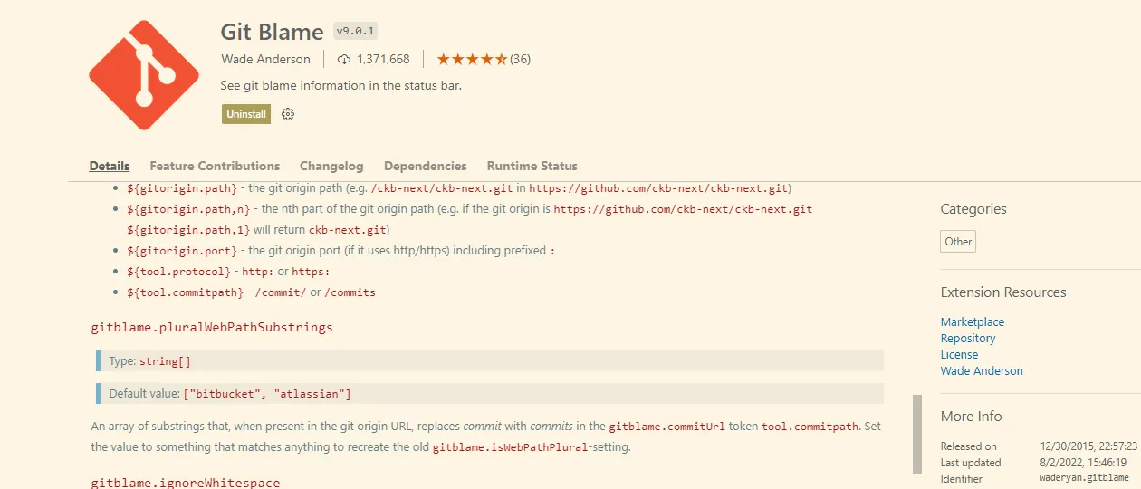 如何在 VS Code 中显示完整文件的 Git blame visual-studio-code - Dev59