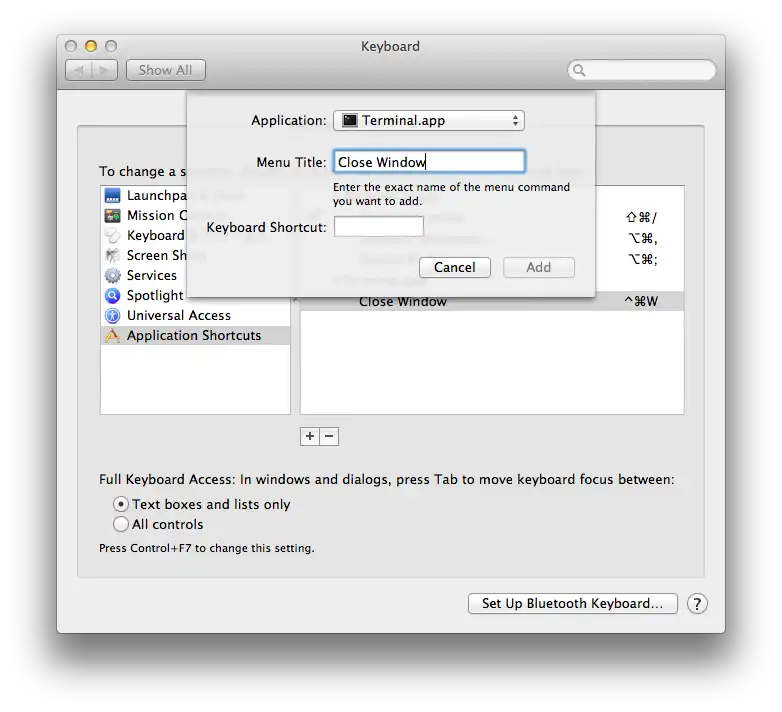 在终端中禁用 Command-W 命令 terminal keyboard - Dev59