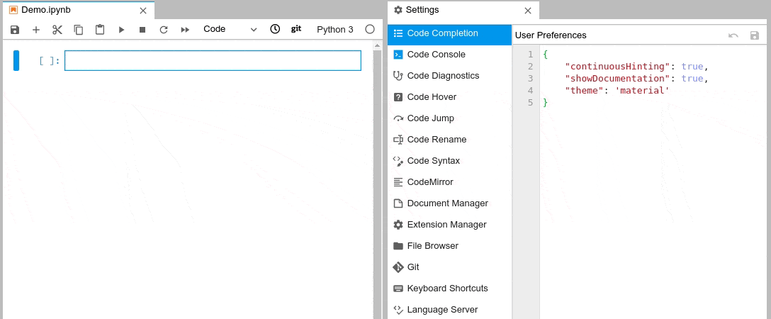 JupyterLab无需使用Tab键自动完成 jupyter-lab - Dev59