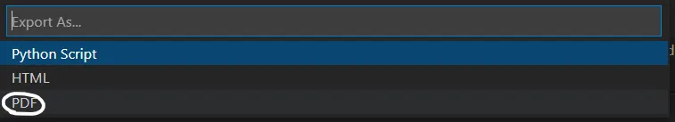 如何在Windows 10上使用VSCode将Jupyter Notebook导出为PDF格式？ python visual-studio ...