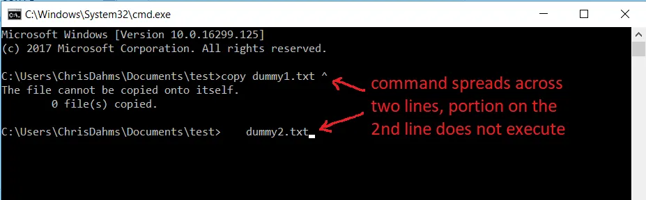 如何将多行命令行命令复制/粘贴到命令提示符中？ windows windows-10 command-line-interface - Dev59