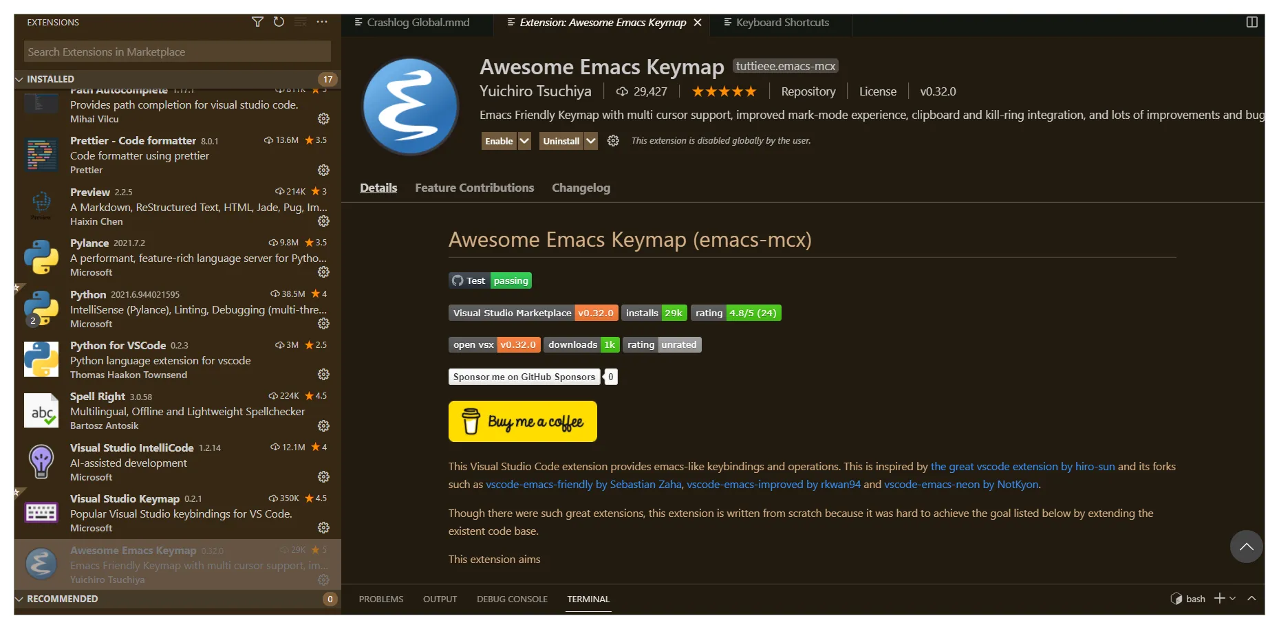 在 Visual Studio Code 中，Ctrl+V 失效了。 copy-paste visual-studio-code - Dev59