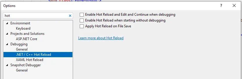 如何在ASP.NET Core（.NET 6，VS 2022）中禁用浏览器链接 c# visual-studio asp.net-core .net-core browser-link - Dev59