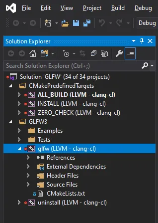 如何在VS2019 CMAKE中使用Clang-CL LLVM？ visual-studio - Dev59