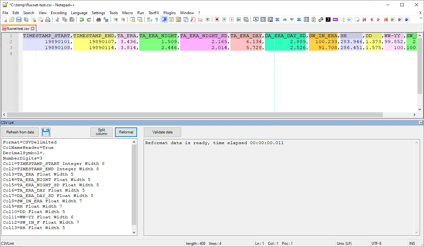 如何在Notepad++中垂直对齐逗号分隔的值？ csv - Dev59