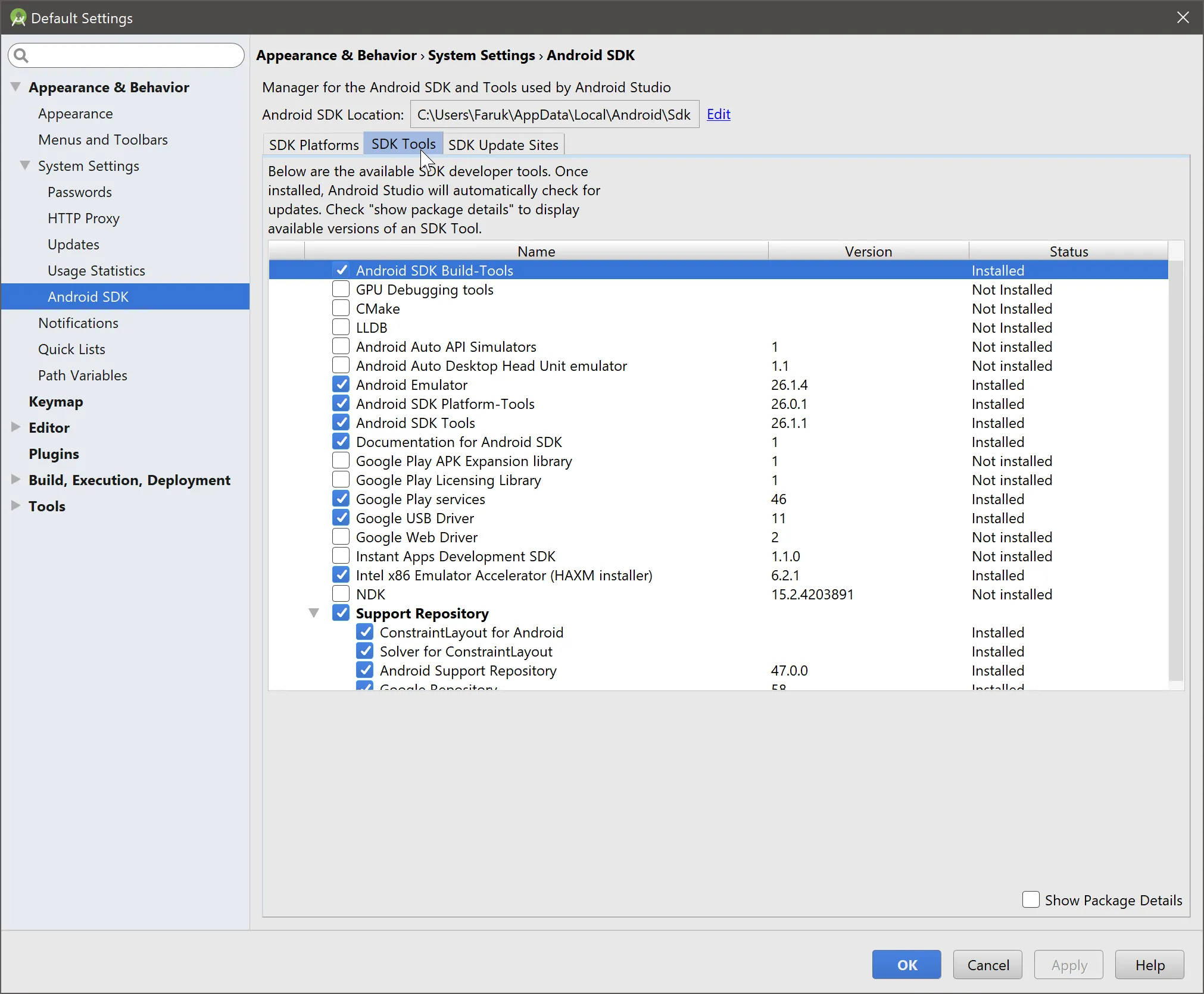 尽管Intel HAXM已经启动，但在Android Studio中出现“未安装模拟器”的错误。 android-studio android ...