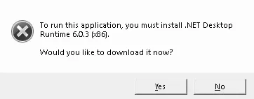 安装正确的运行时版本后，出现“您必须安装.NET Desktop Runtime 6.0.3（x86）”提示 .net-6.0 .net-runtime - Dev59