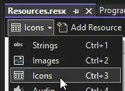如何在Visual Studio中编辑图标 icons visual-studio image-editing - Dev59