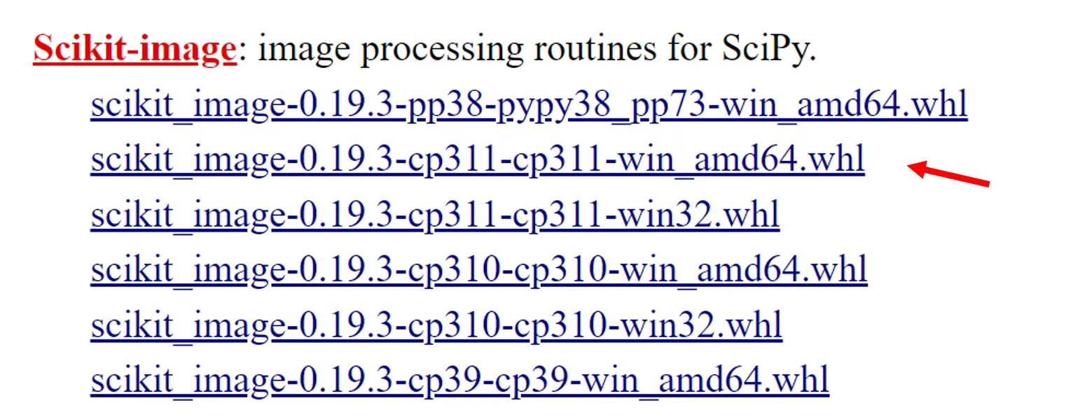 Python-3.11.0中scikit-image的安装错误 pip - Dev59