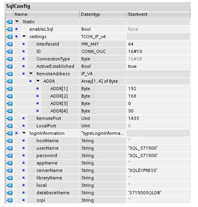 将PLC Siemens S7-1500连接到SQL Server数据库 c# sql-server tia-portal - Dev59
