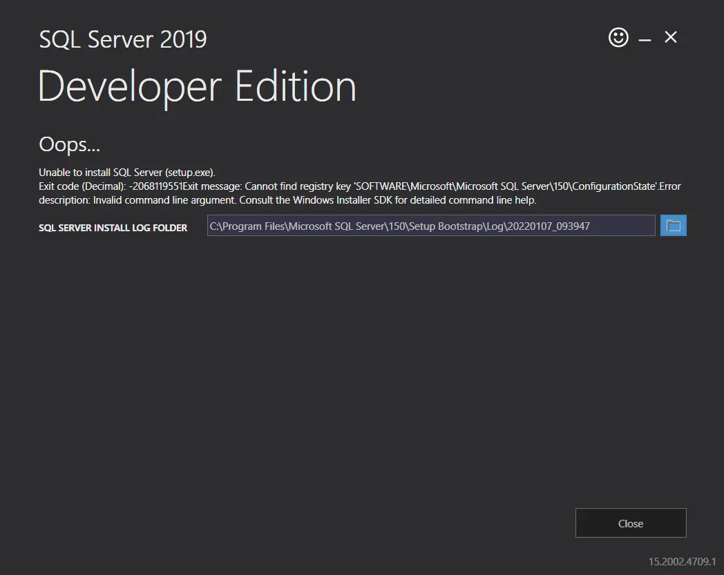 无法安装SQL Server（setup.exe） sql-server - Dev59