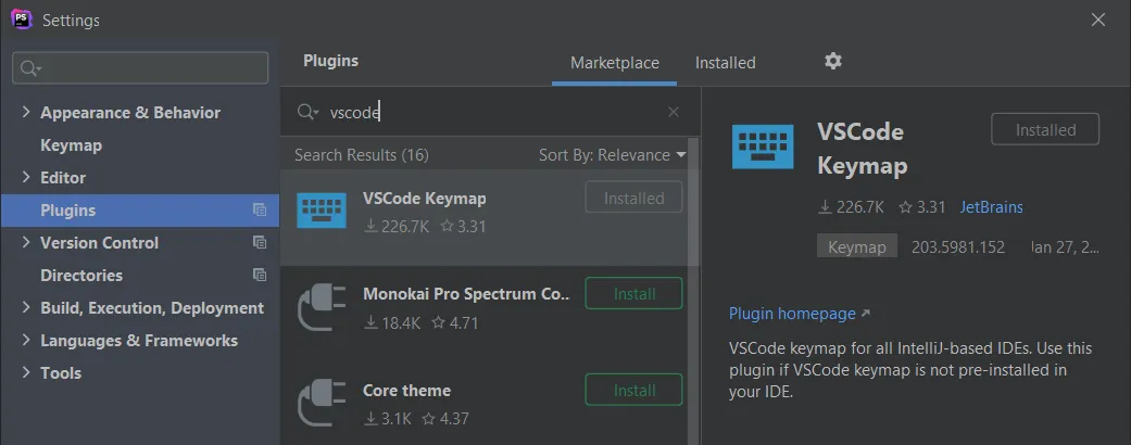 IntelliJ Idea是否有可用的VS Code按键绑定？ intellij-idea visual-studio-code keyboard-shortcuts - Dev59
