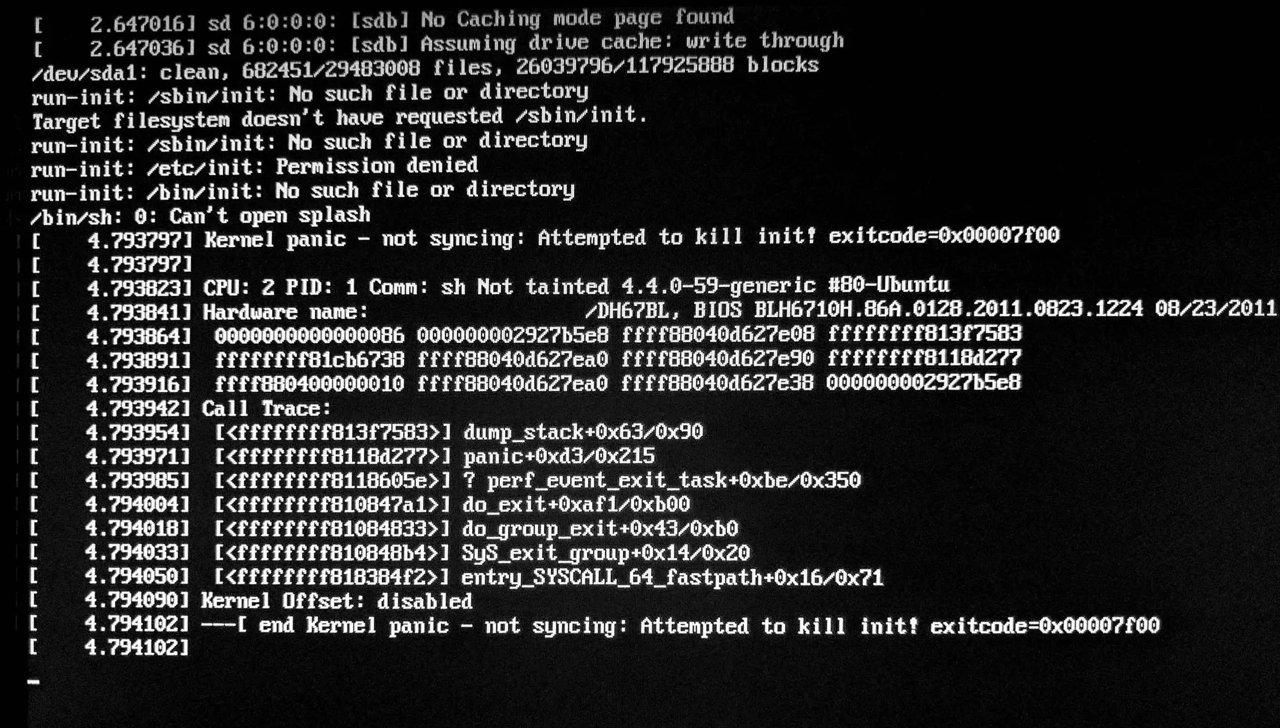 /sbin/init：没有这个文件或目录 | 无法启动Ubuntu桌面 boot boot-repair initrd - Dev59