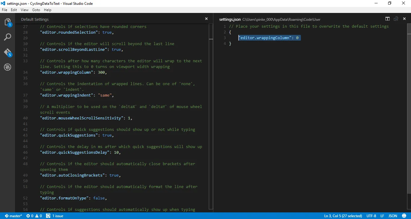 在 Visual Studio Code 中如何开启或关闭自动换行？ visual-studio-code - Dev59