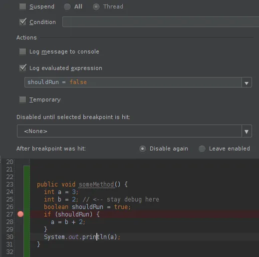 如何在Intellij idea调试中跳过行？ java debugging intellij-idea - Dev59