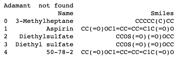 将分子名称转换为SMILES？ python cheminformatics - Dev59