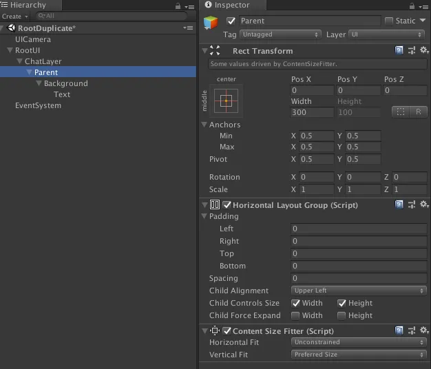 Unity3D - “Parent has a type of layout group”错误 user-interface unity-game-engine - Dev59