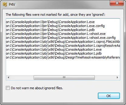 你能在P4V中“忽略”一个目录吗？ perforce - Dev59