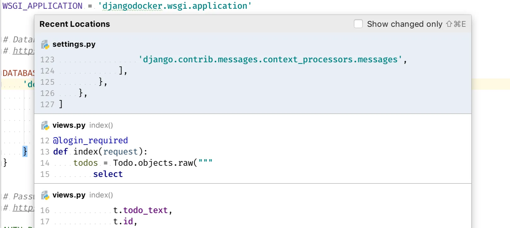 在PyCharm中如何返回上一个位置？ keyboard-shortcuts - Dev59