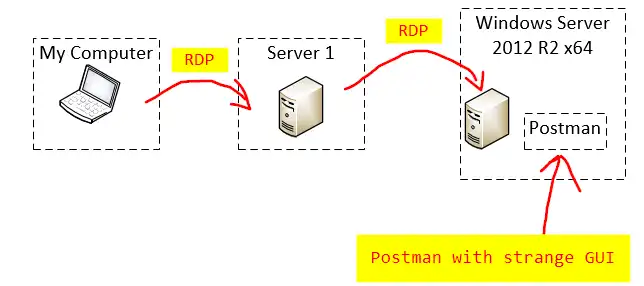 在Windows Server 2012 R2上使用GUI Postman？ remote-desktop windows-server-2012-r2 - Dev59